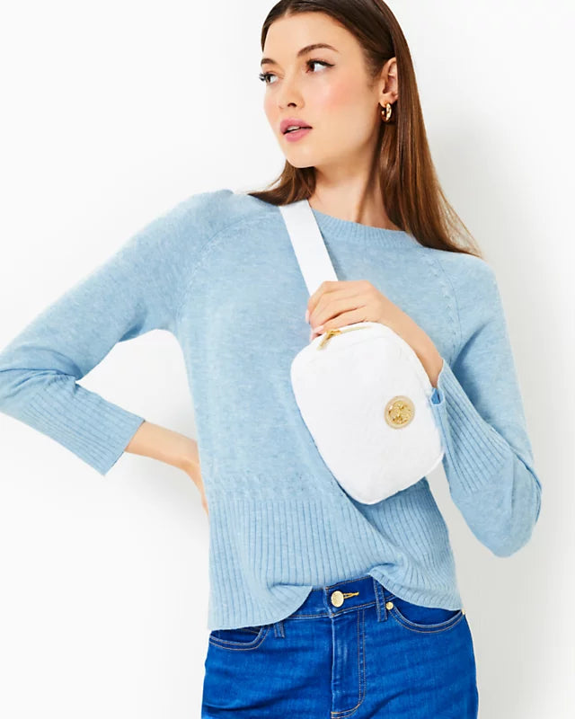 Lilly Pulitzer Salima Sweater Heathered Bonaire Blue – Fenwick Float-ors