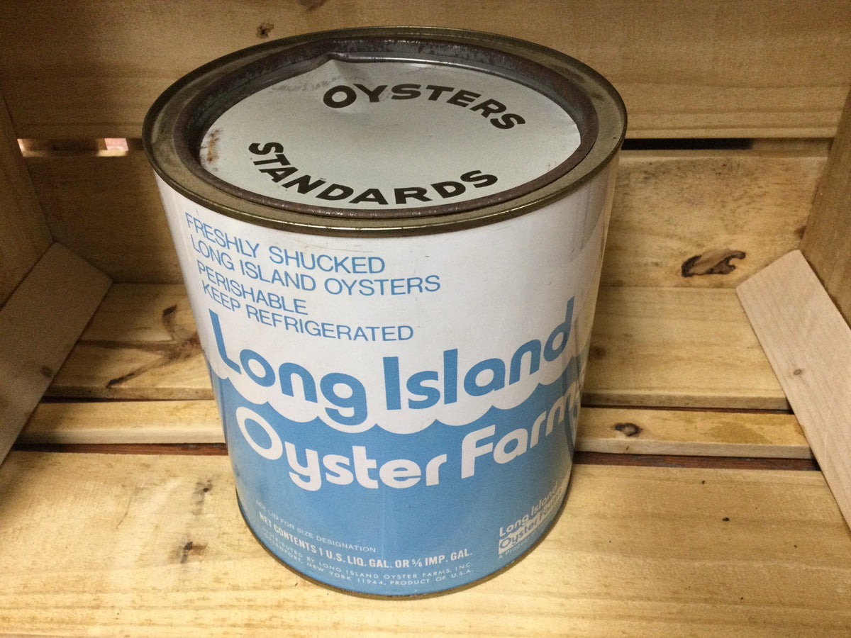 Vintage Oyster Can with Lid (single one gallon can) Long Island Oyster ...