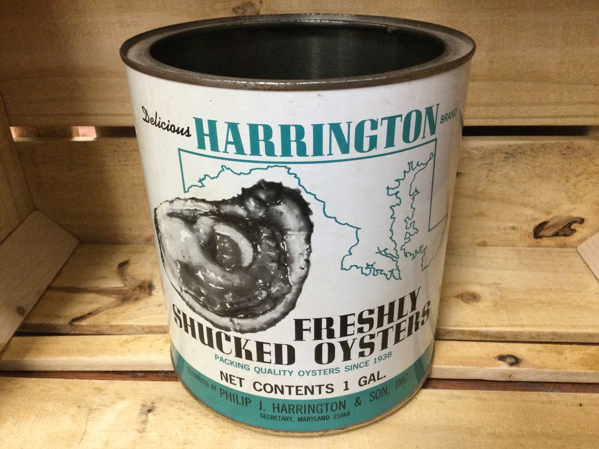 Vintage Oyster Can with Lid (single one gallon can) Harrington Brand ...