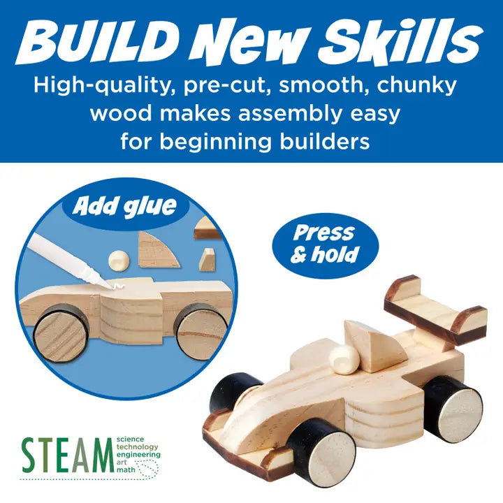 Buildeez! Blaze Race Car - Diy Wooden Craft Kit For Kids – Fenwick ...