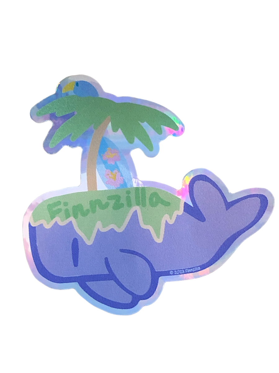 Finnzilla Surfer Whale Foil Sticker – Fenwick Float-ors