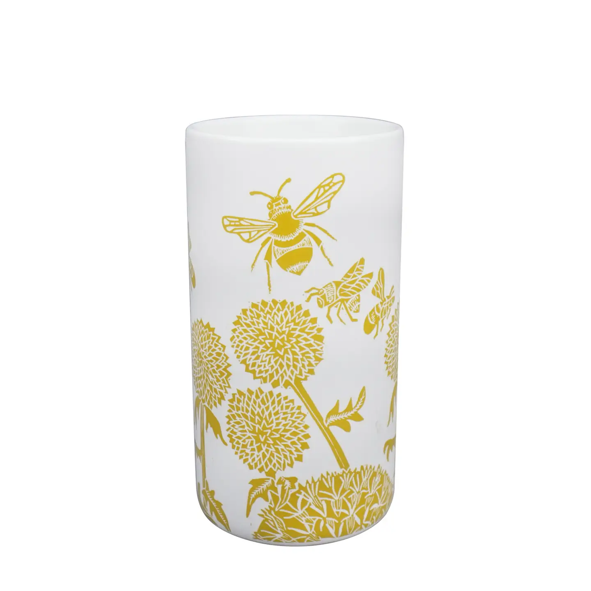 Bee Dandelion Mustard Yellow Ceramic Vase – Fenwick Float-ors