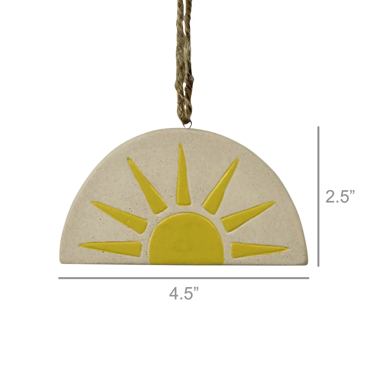 Ceramic Hanging Sun on Jute Hanger – Fenwick Float-ors