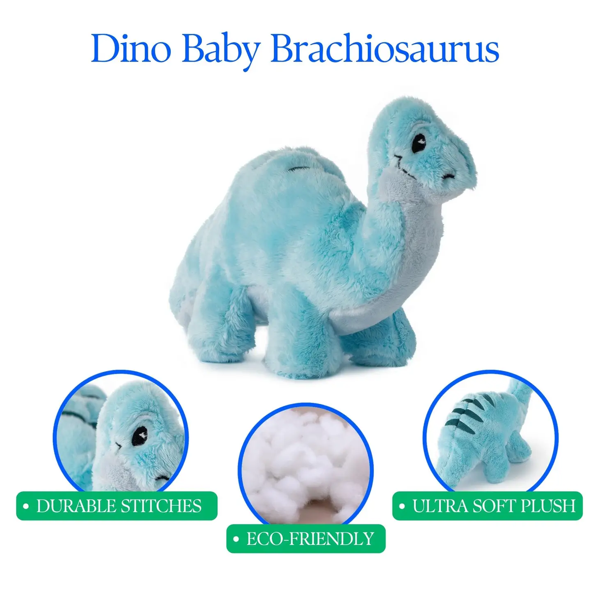 Baby Dino Brachiosaurus Stuffed Toy - 11" – Fenwick Float-ors
