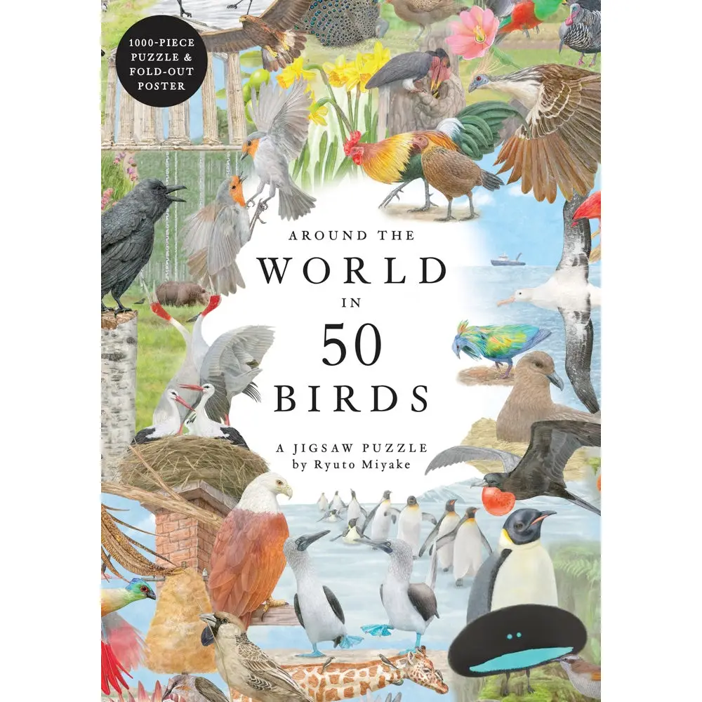 Around the World in 50 Birds 1000 Piece Puzzle – Fenwick Float-ors