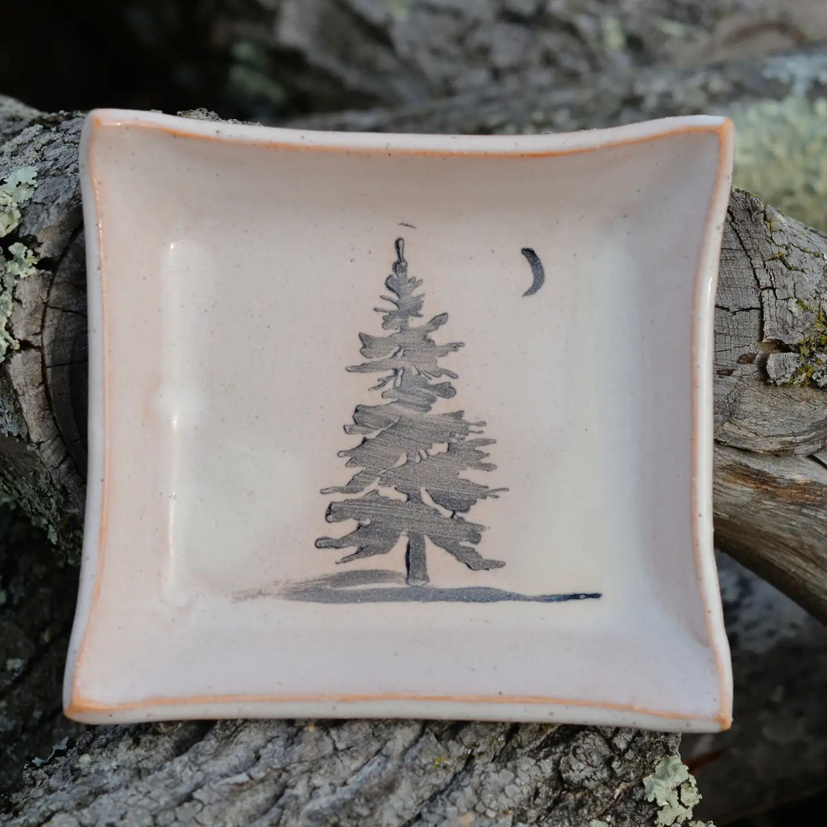 Evergreen Tree Square Plate - 5" – Fenwick Float-ors