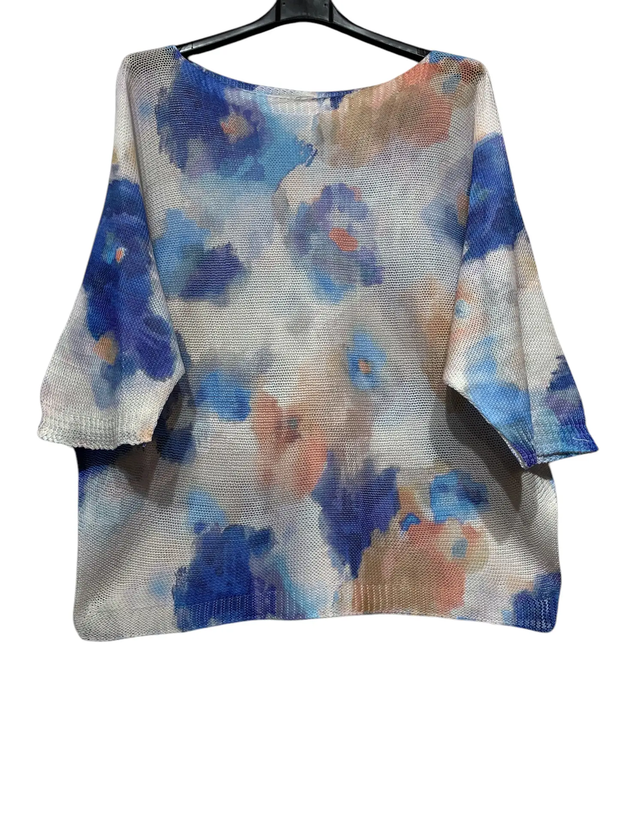 Royal - Floral Print Knit Sweater – Fenwick Float-ors